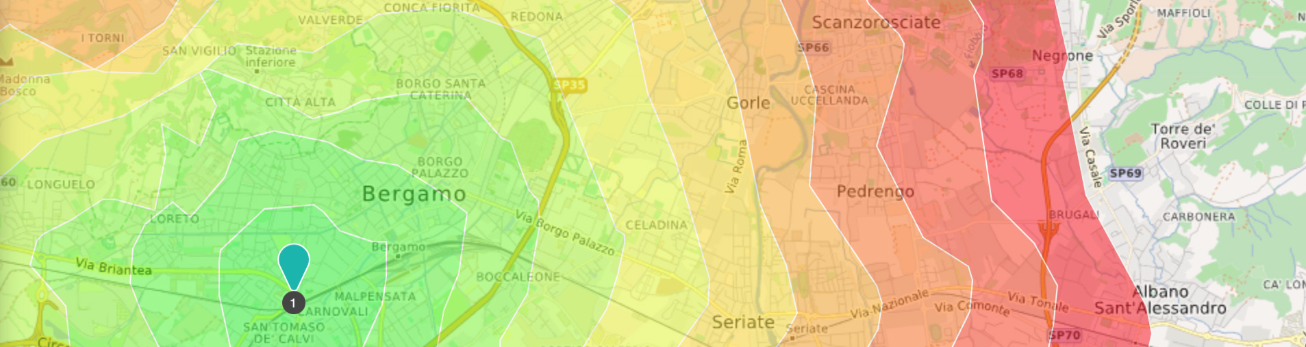 Mappe isocrone – ovvero, dove posso arrivare in 15 minuti – Bike2UNIBG